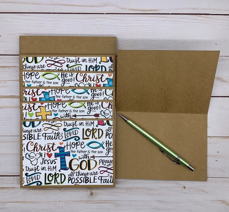 Handmade Note Cards Set of 6 Bible Verse Faith Prayers - Etsy