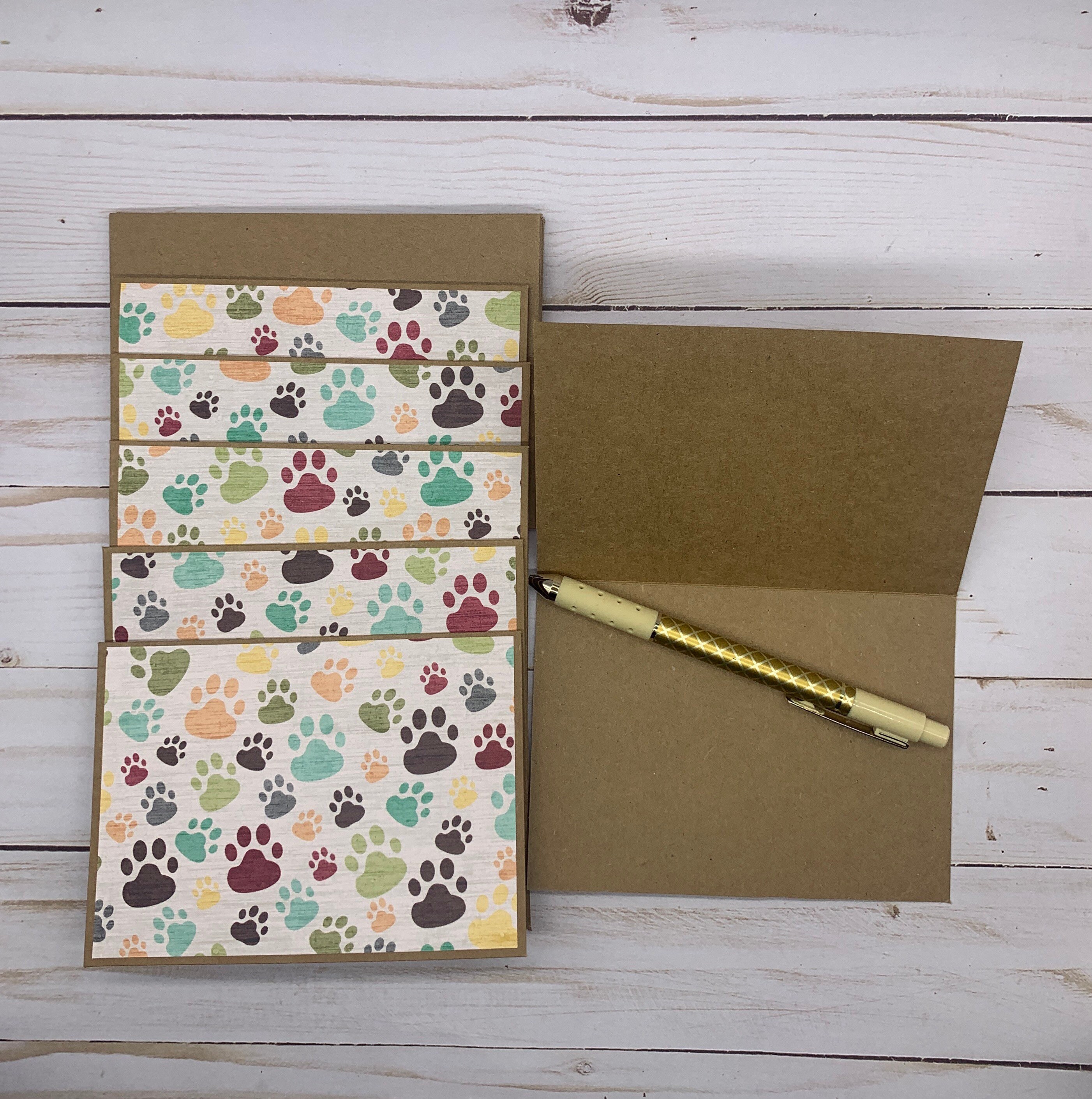 Handmade Note Cards Set of 6 Thank You Pet Lover Cats | Etsy