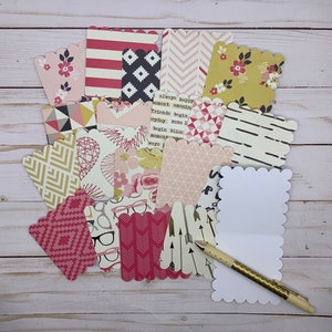 Assorted Note Cards - Set of 20 Mini Scalloped Notecards ~ 3x3 Blank ...