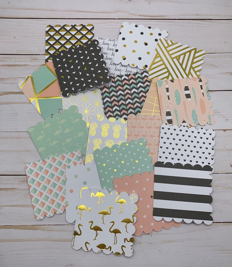 Assorted Note Cards Set of 20 Mini Scalloped Notecards 3x3 - Etsy