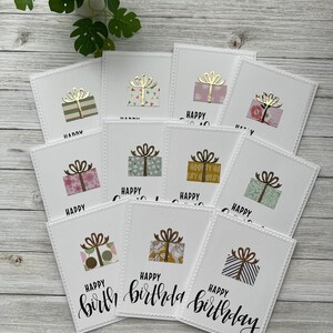 Handmade Happy Birthday Note Cards Set of 3 Birthday Gifts Presents ...
