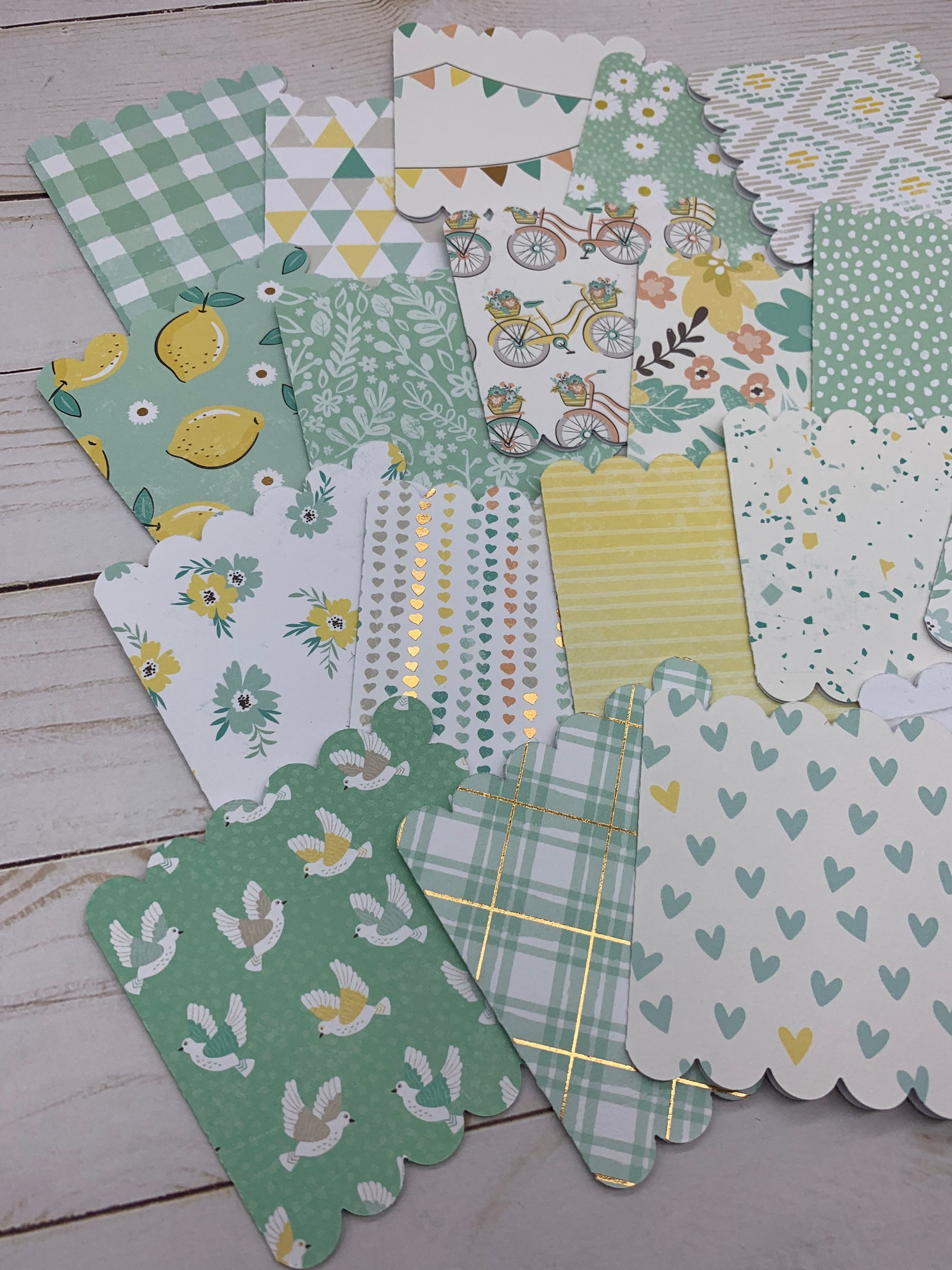 Assorted Note Cards Set of 20 Mini Scalloped Notecards 3x3 | Etsy