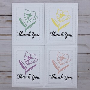 Thank You ~ Spring ~ Tulips ~ Flowers ~ Handmade Greeting/note Cards ...