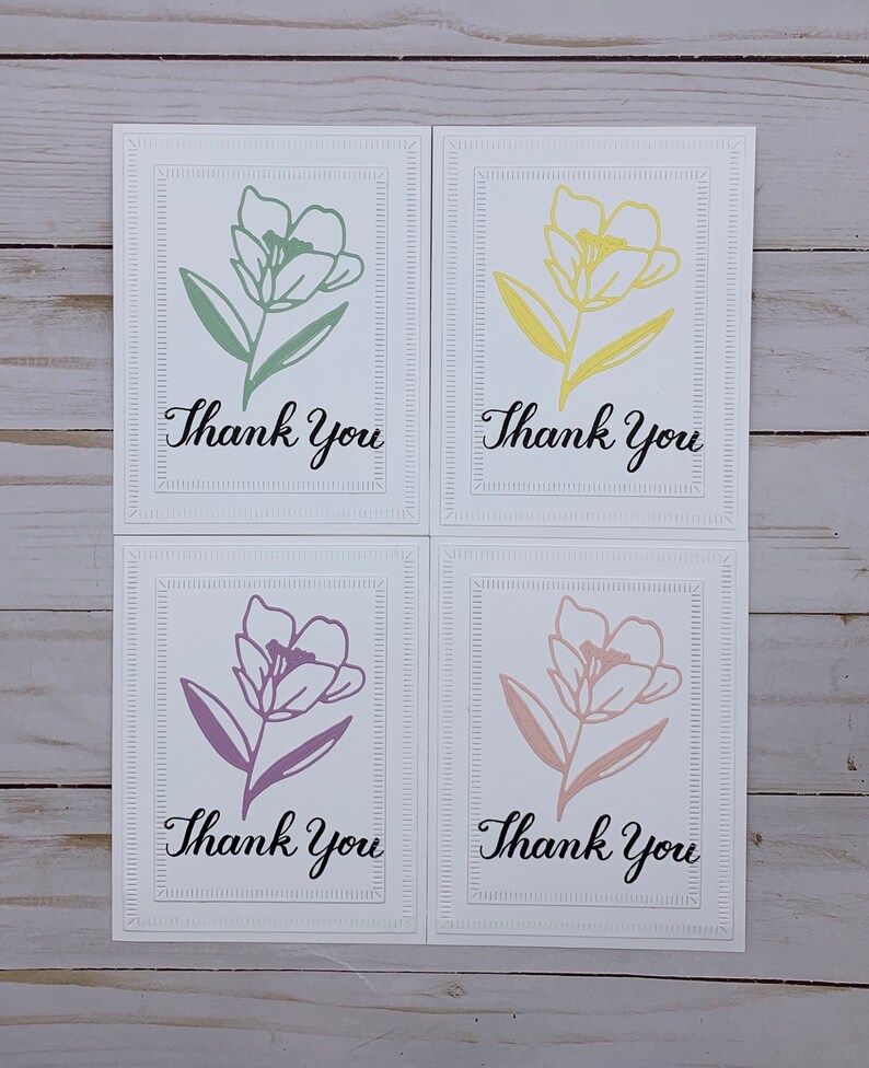 Thank You ~ Spring ~ Tulips ~ Flowers ~ Handmade Greeting/note Cards ...