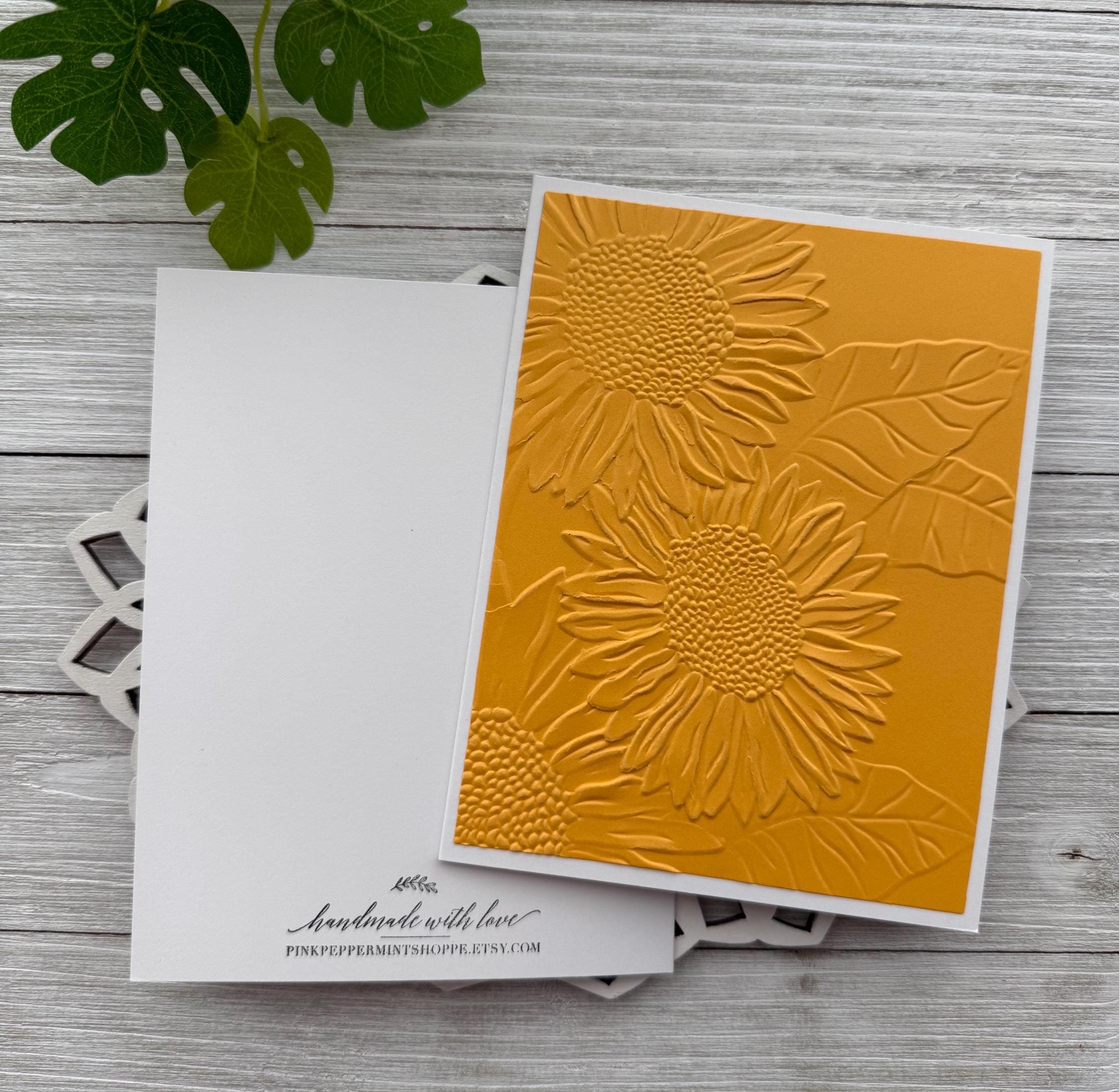 Embossed A2 Note Cards Set ~ Sunflowers ~ Flowers ~ Birthday ~ Thank ...