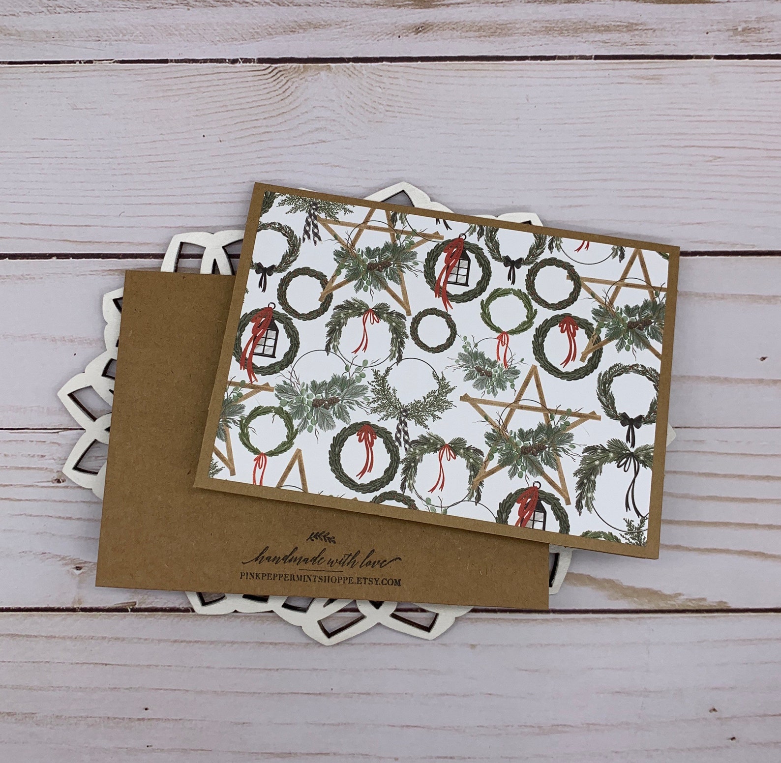 Handmade Note Cards Set of 8 ~ All Occasion ~ Farmhouse Christmas ...