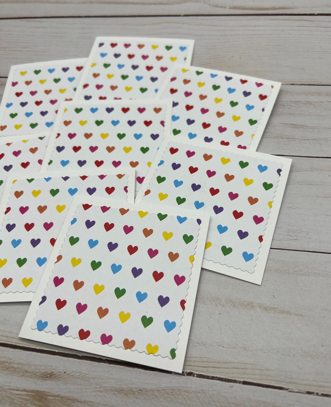 Set of 8 Mini Note Cards ~ 3x3 Blank Cards With Envelopes ~ Lunch Box ...