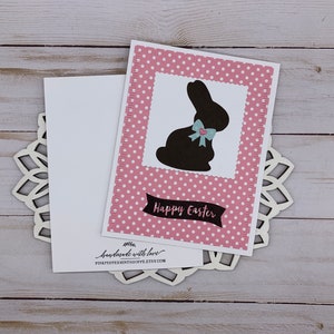 Happy Easter Thank You Chocolate Bunny Rabbit Handmade Greeting/note ...
