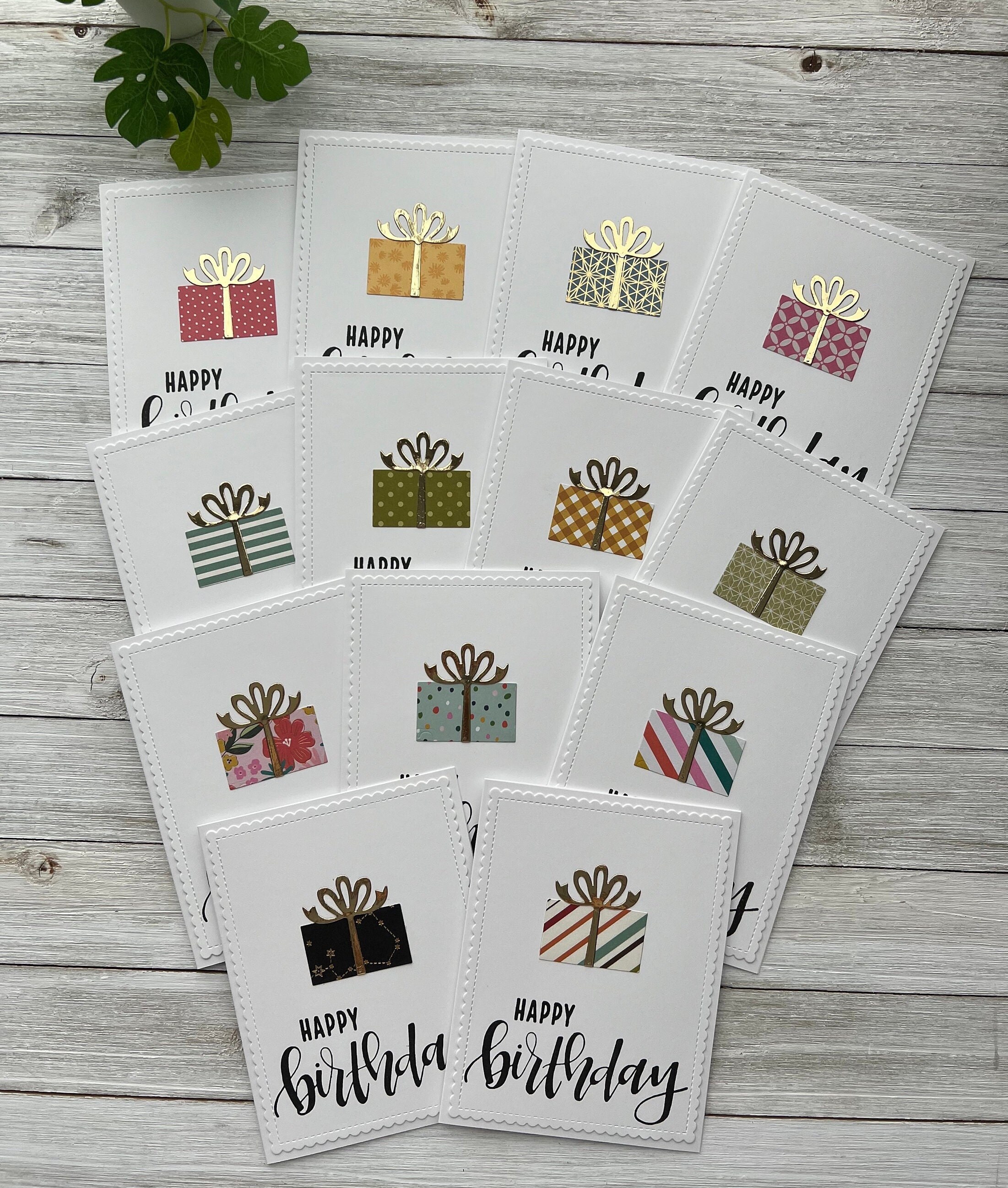 Handmade Happy Birthday Note Cards Set of 3 ~ Birthday Gifts ~ Presents ...