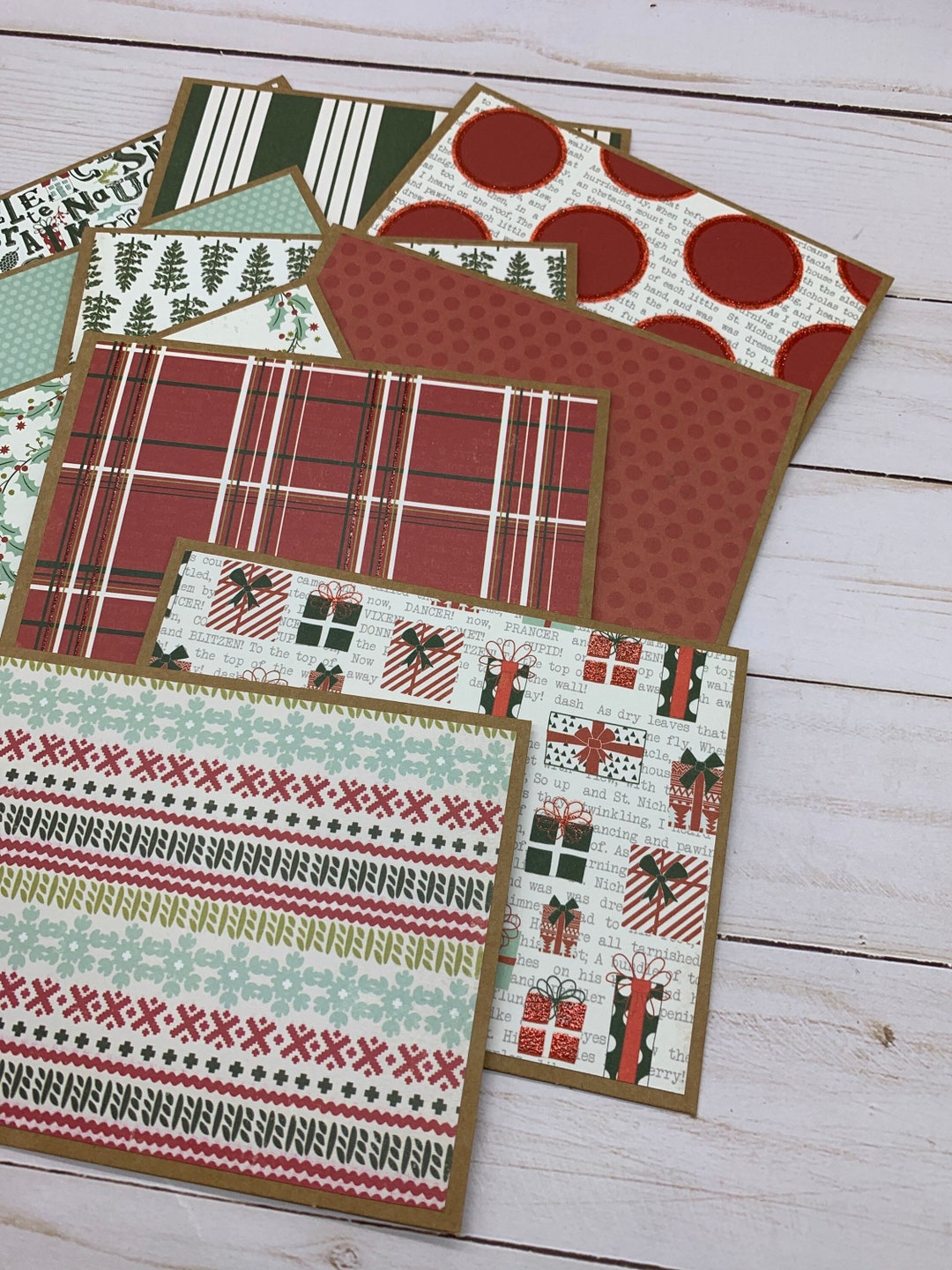 Handmade Note Cards Set of 10 ~ All Occasion ~ Merry Christmas ~ Winter ...