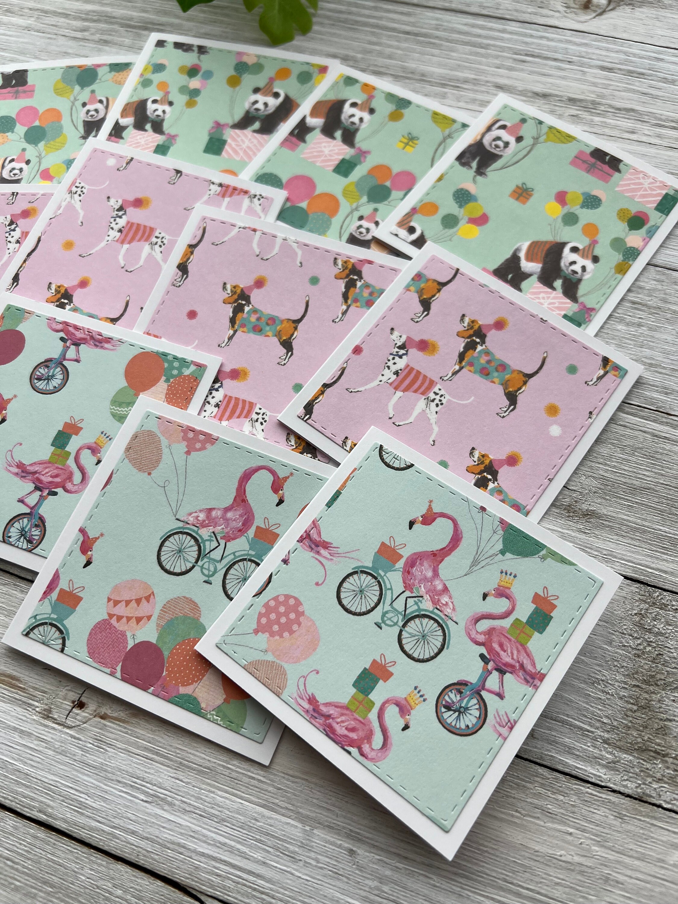 Assorted - Set of 12 Mini Note Cards ~ 3x3 Blank Cards With or W/O ...