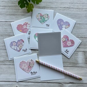 Set of 8 Mini Note Cards ~ Cherry Blossoms ~ 3x3 Cards W/envelopes ...