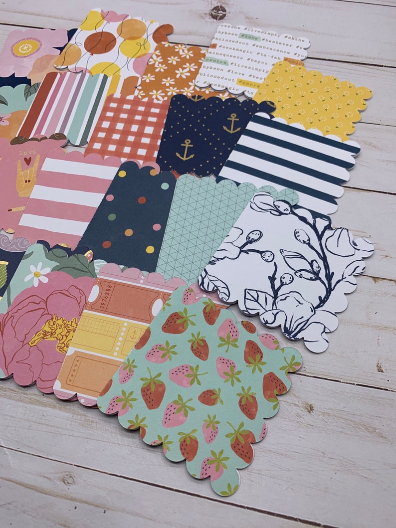 Assorted Note Cards Set of 20 Mini Scalloped Notecards 3x3 - Etsy