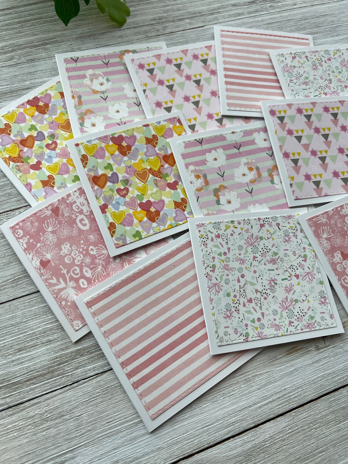 Set of 12 Mini Note Cards ~ 3x3 Blank Cards With or W/O Envelopes ...