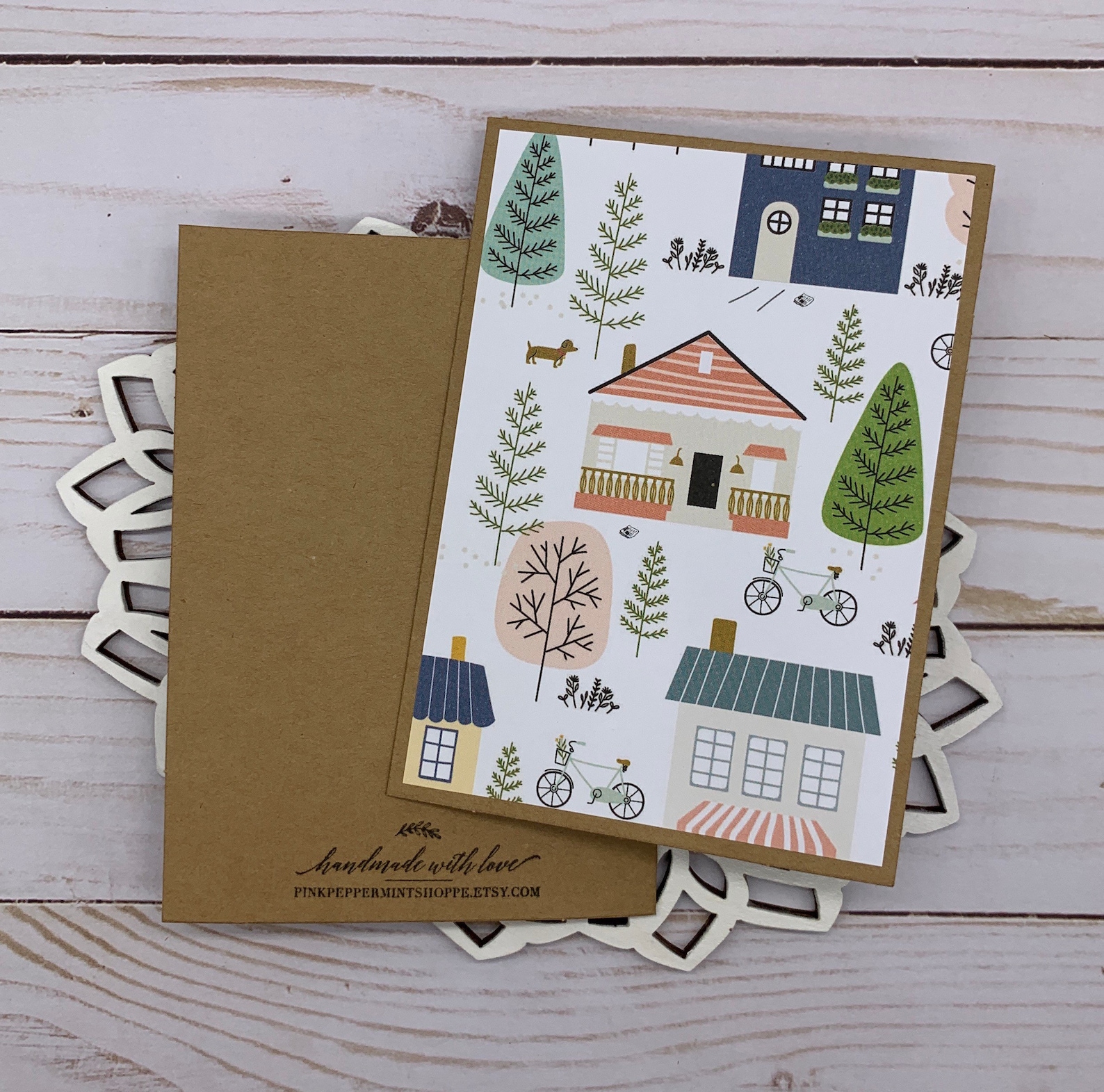 Handmade Note Cards Set of 6 Welcome Home Houses | Etsy