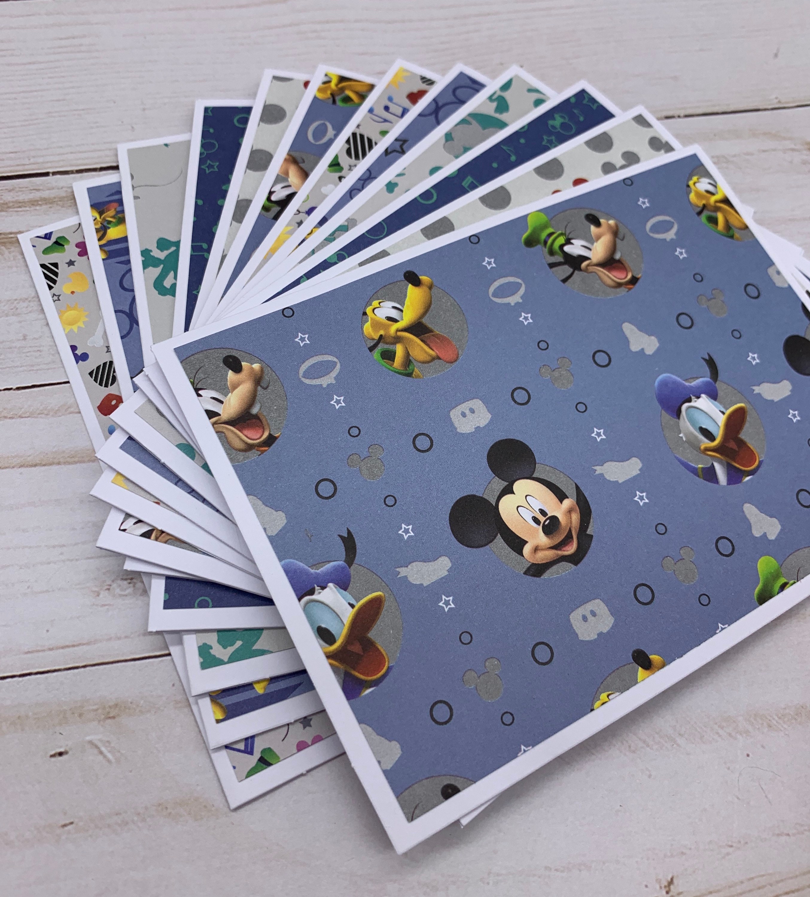 Handmade Note Cards Set of 12 Mickey Mouse and Pals Goofy | Etsy