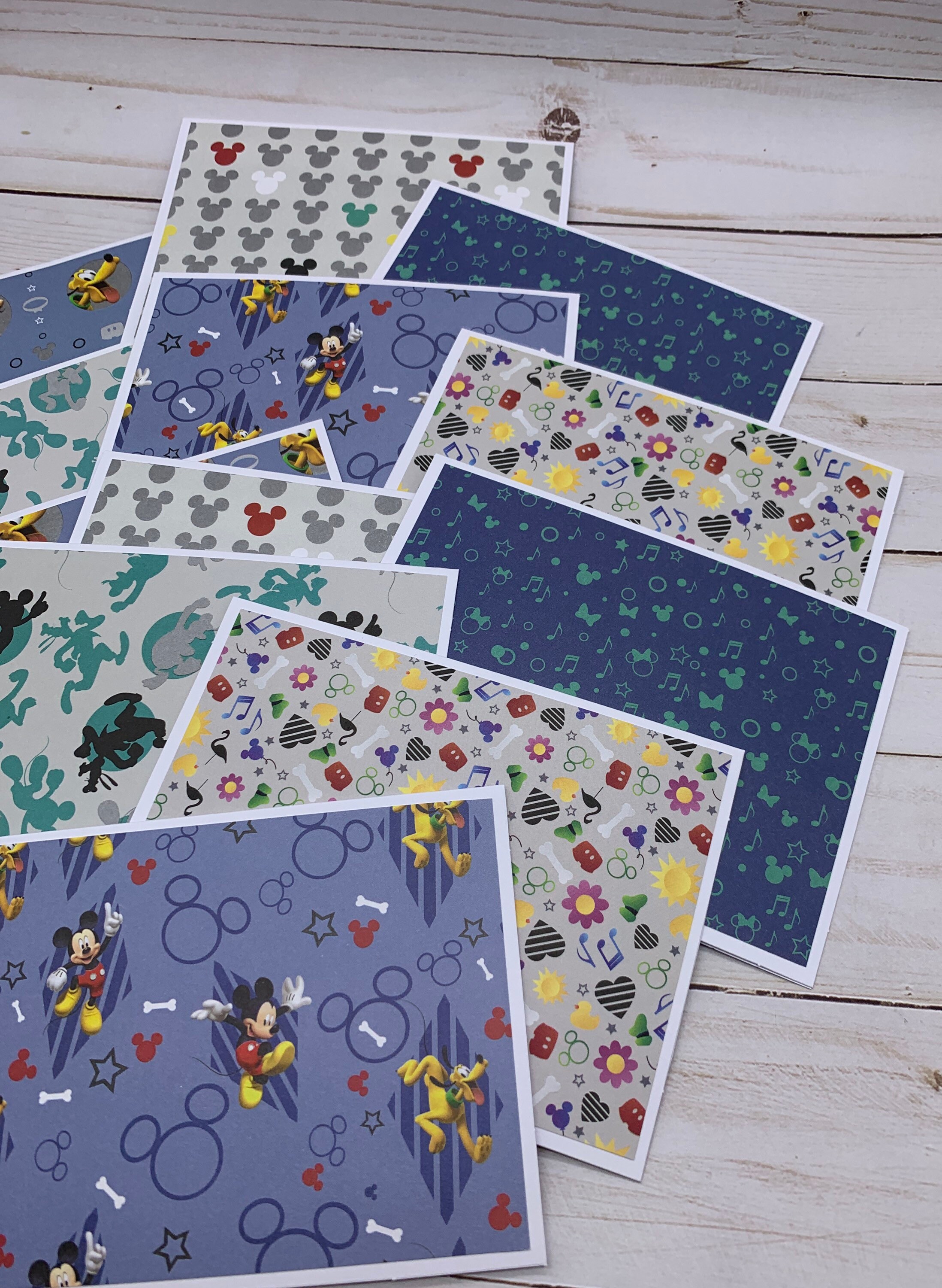 Handmade Note Cards Set of 12 Mickey Mouse and Pals Goofy - Etsy