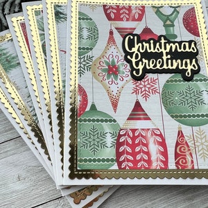 Set of 3 ~ Handmade Note Cards ~ Merry Christmas ~ Winter Snowy Trees ...