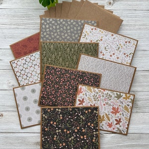 Note Cards Set of 10 Fall Leaves Autumn Foliage Thanksgiving Thank You ...