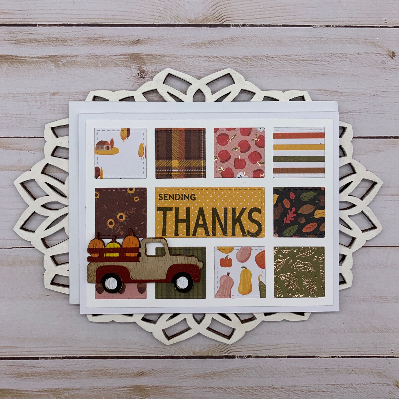 Happy Thanksgiving ~ Handmade Thank You Note Cards -- Set of 3 Autumn ...