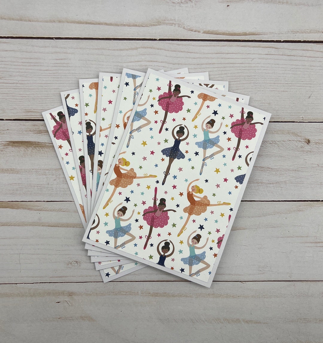 Note Cards Set of 6 ~ Ballerina ~ Tiny Dancers ~ Recitals ~ Birthday ...