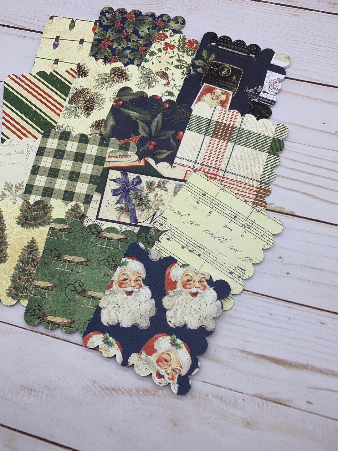 Assorted Note Cards - Set of 15 Mini Scalloped Notecards ~ 3x3 Blank ...