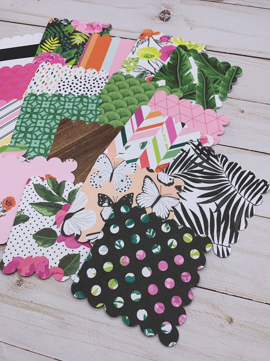 Assorted Note Cards - Set of 20 Mini Scalloped Notecards ~ 3x3 Blank ...