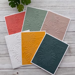 Embossed A2 Note Cards Set ~ Sunflowers ~ Flowers ~ Birthday ~ Thank ...