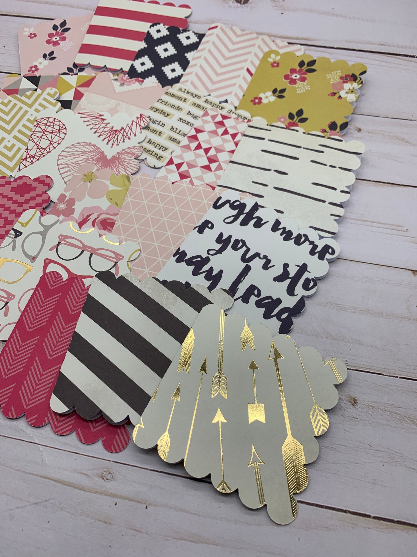 Assorted Note Cards Set of 20 Mini Scalloped Notecards 3x3 | Etsy