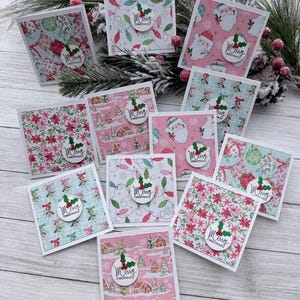 Set of 6 Mini 3x3 Note Cards ~ Christmas Stationery ~ Gift Tags - Etsy