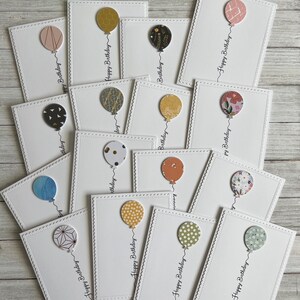 Handmade Happy Birthday Note Cards Set of 3 ~ Birthday Balloon ~ Blank ...
