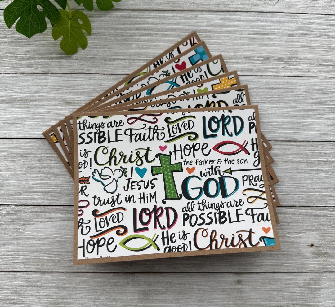 Handmade Note Cards Set of 6 ~ Bible Verse ~ Faith ~ Prayers ~ All ...