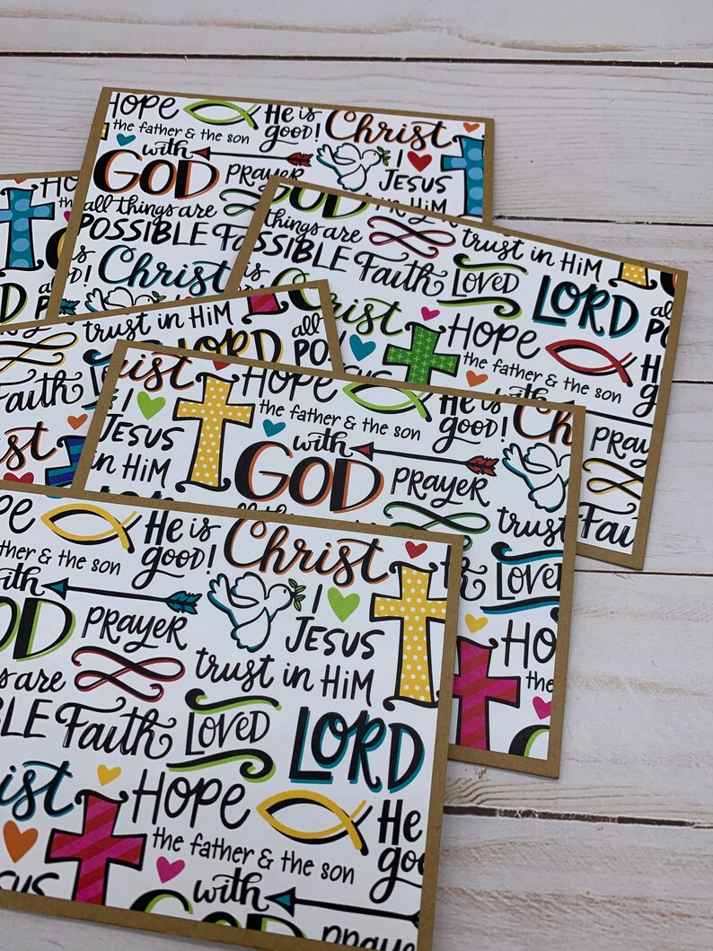 Handmade Note Cards Set of 6 Bible Verse Faith Prayers - Etsy