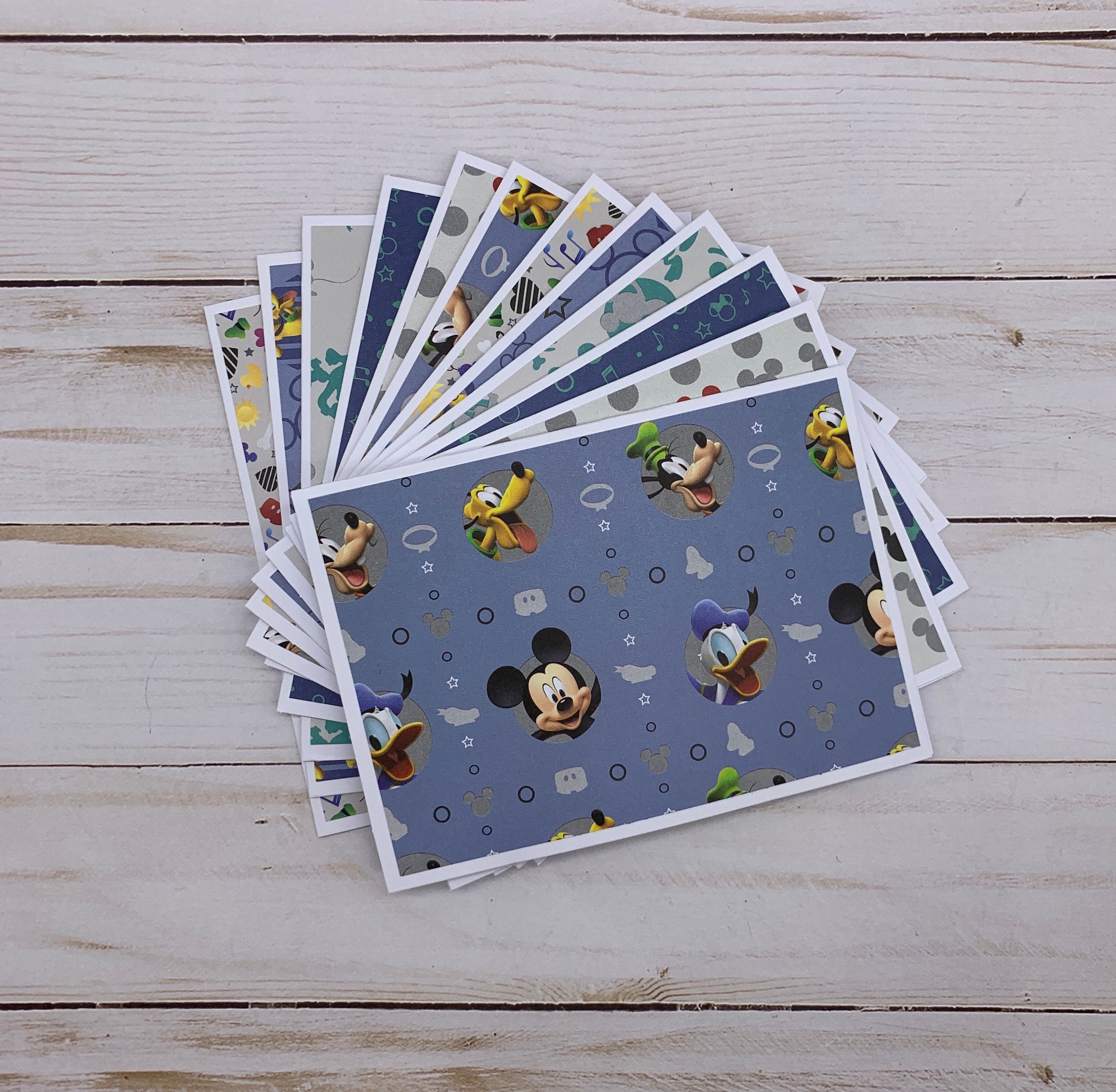 Handmade Note Cards Set of 12 Mickey Mouse and Pals Goofy | Etsy