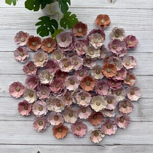 20 Small Layered Flower Embellishments ~ Mini 3D Flowers~ Sun-kissed ...