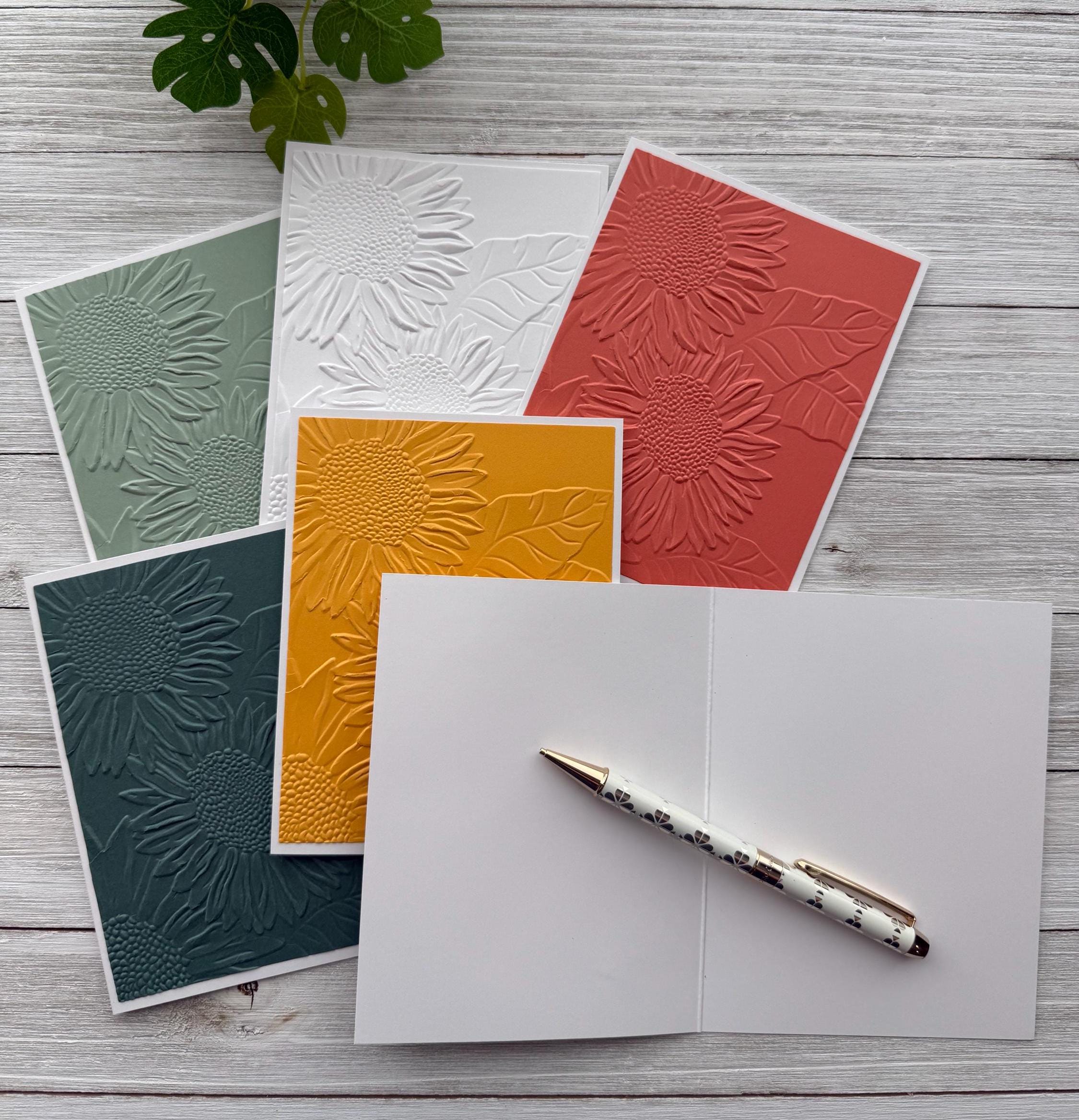 Embossed A2 Note Cards Set ~ Sunflowers ~ Flowers ~ Birthday ~ Thank ...