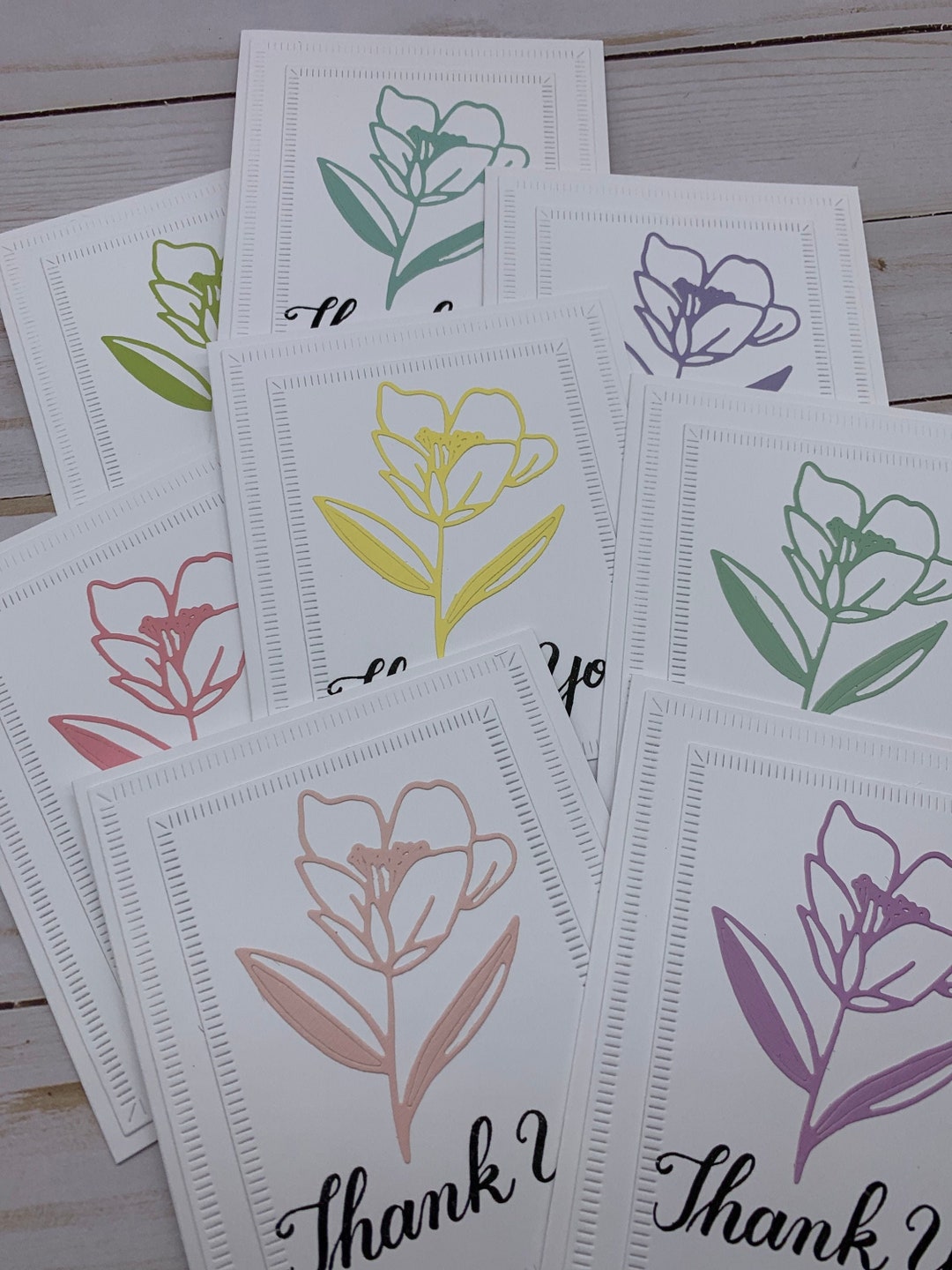 Thank You ~ Spring ~ Tulips ~ Flowers ~ Handmade Greeting/note Cards ...