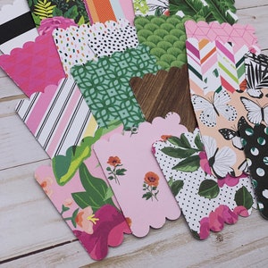 Assorted Note Cards Set of 20 Mini Scalloped Notecards 3x3 Blank Cards ...