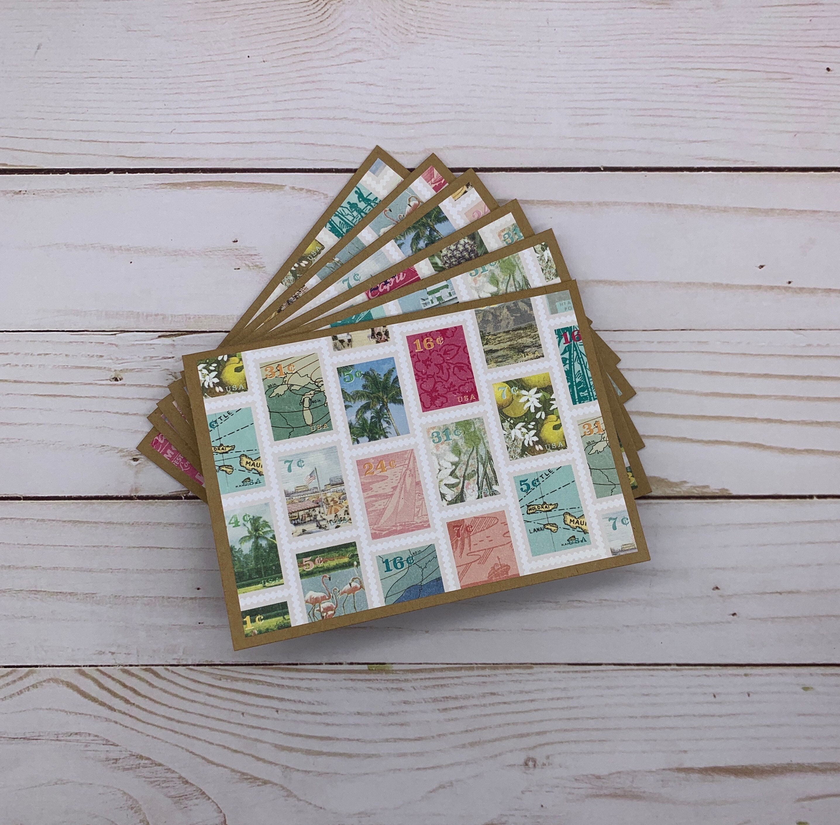 Handmade Note Cards Set of 6 ~ All Occasion ~ Stamp Lovers ~ Postage ...