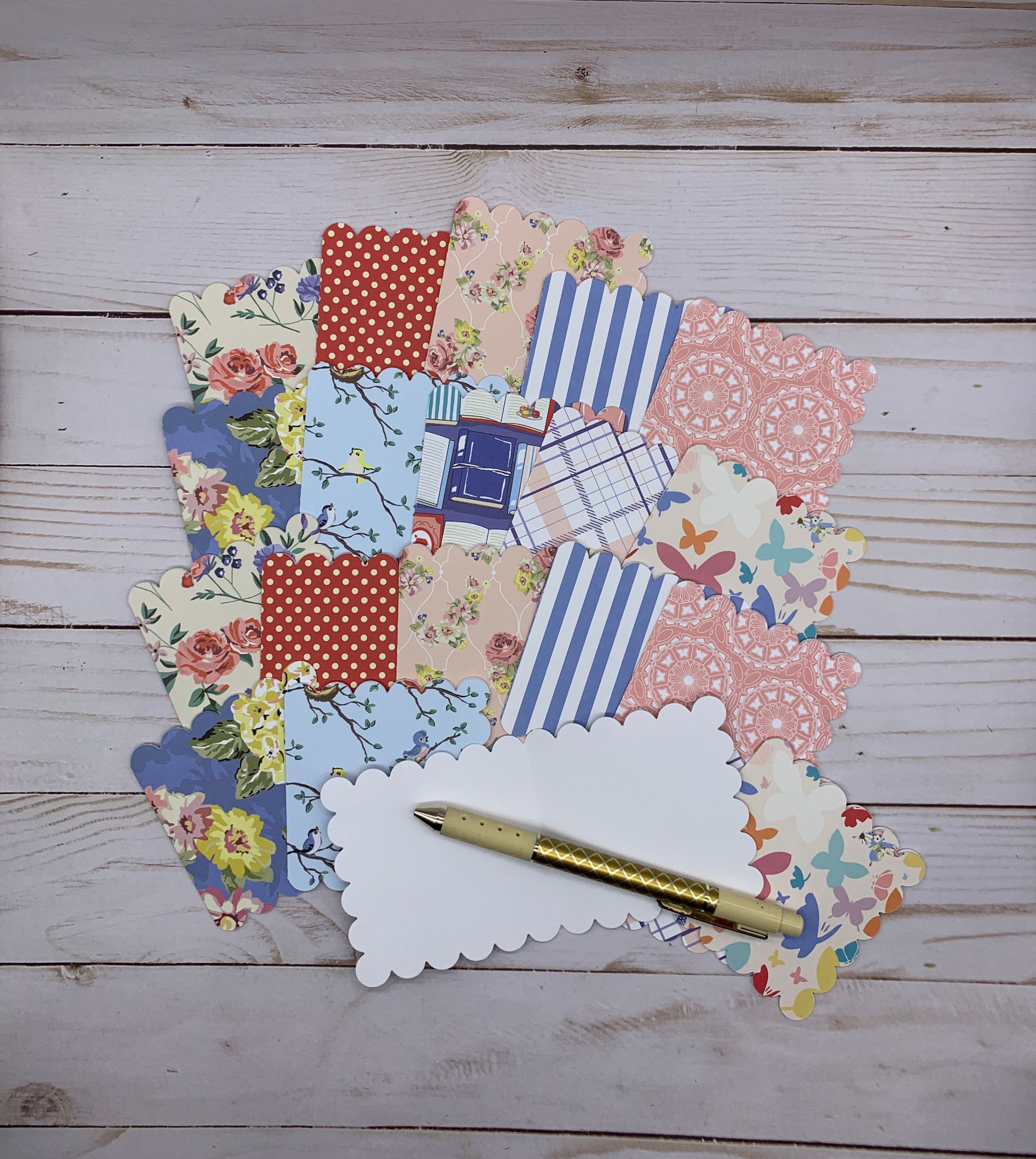 Assorted Note Cards Set of 20 Mini Scalloped Notecards 3x3 | Etsy