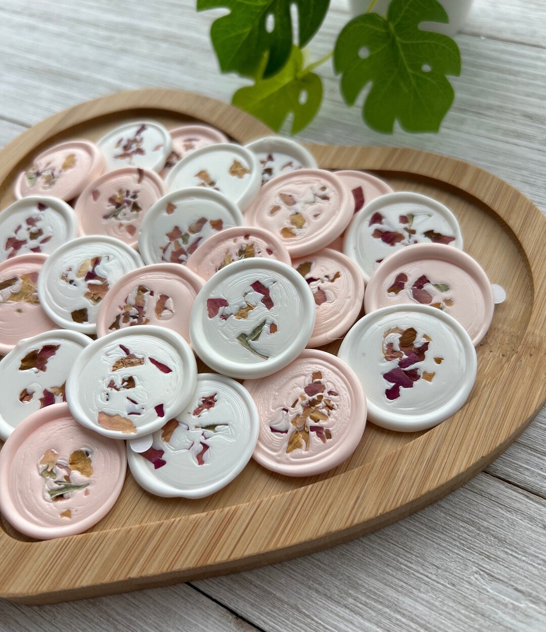 Set of 8 ~ Real Rose Petal Flower Seal Wax Seal Stickers ~ Envelopes ...