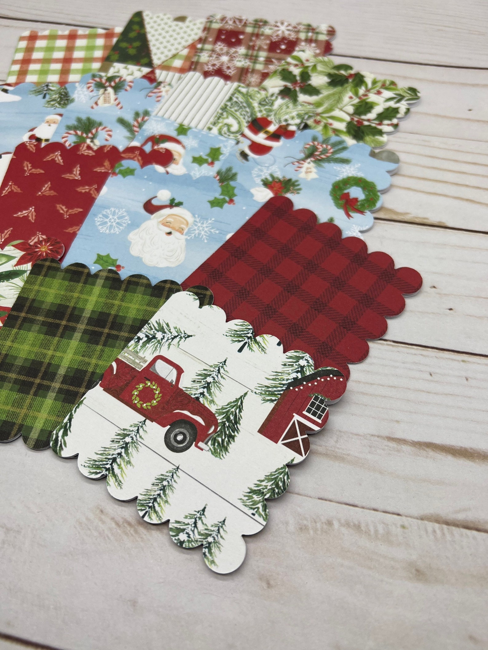 Assorted Note Cards Set of 15 Mini Scalloped Notecards 3x3 - Etsy