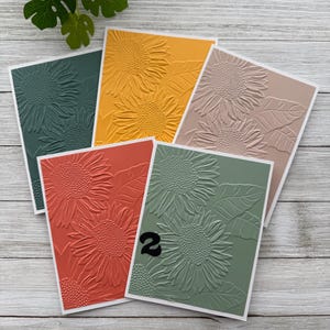 Embossed A2 Note Cards Set ~ Sunflowers ~ Flowers ~ Birthday ~ Thank ...