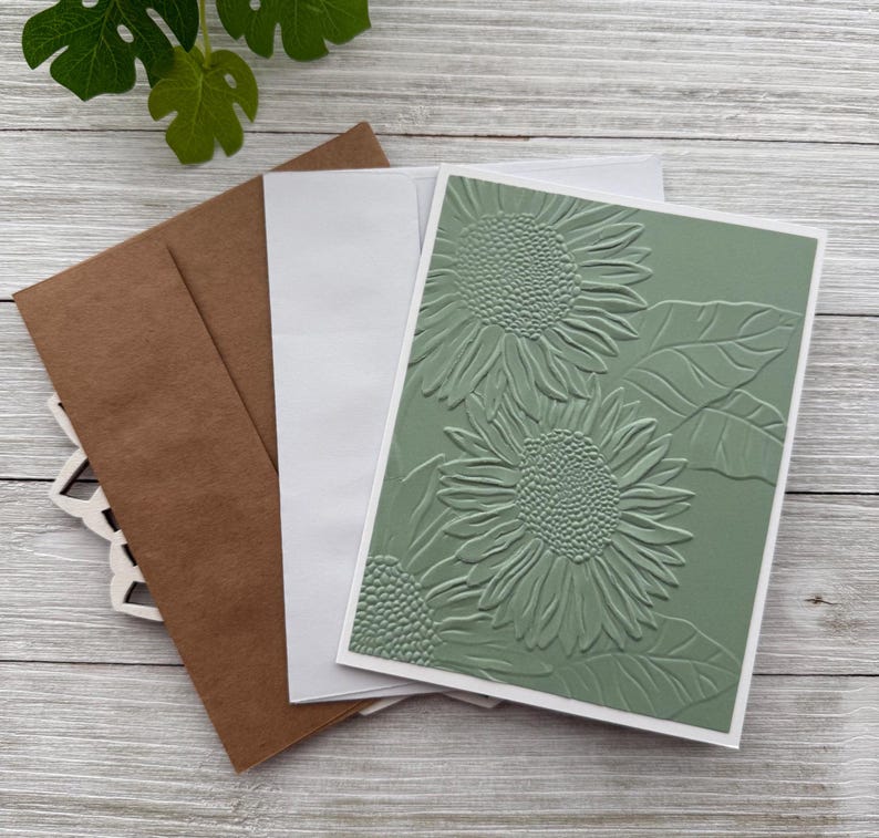 Embossed A2 Note Cards Set ~ Sunflowers ~ Flowers ~ Birthday ~ Thank ...