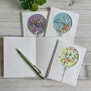 SINGLE - ONE - Happy Birthday -- Birthday Balloon Shaker Card ...