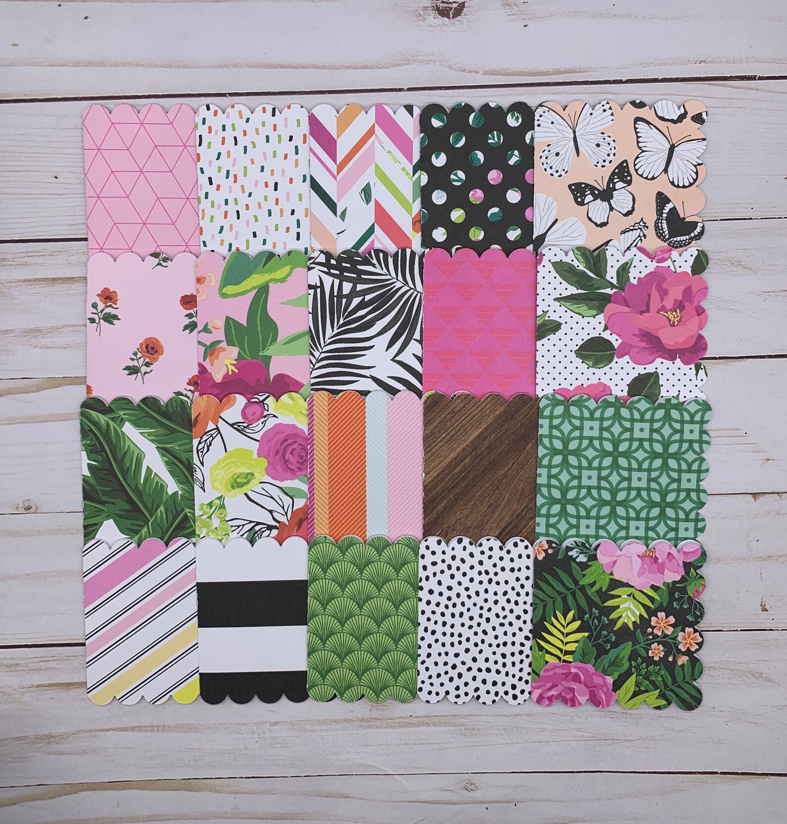 Assorted Note Cards Set of 20 Mini Scalloped Notecards 3x3 - Etsy