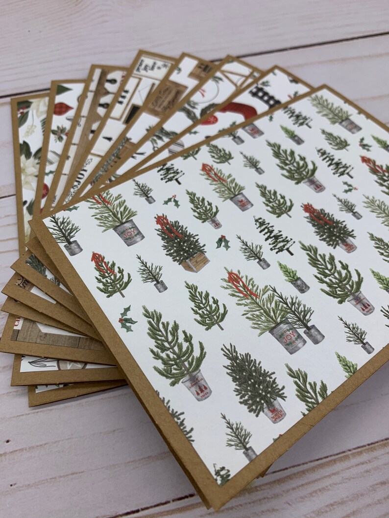 Handmade Note Cards Set of 8 ~ All Occasion ~ Farmhouse Christmas ...