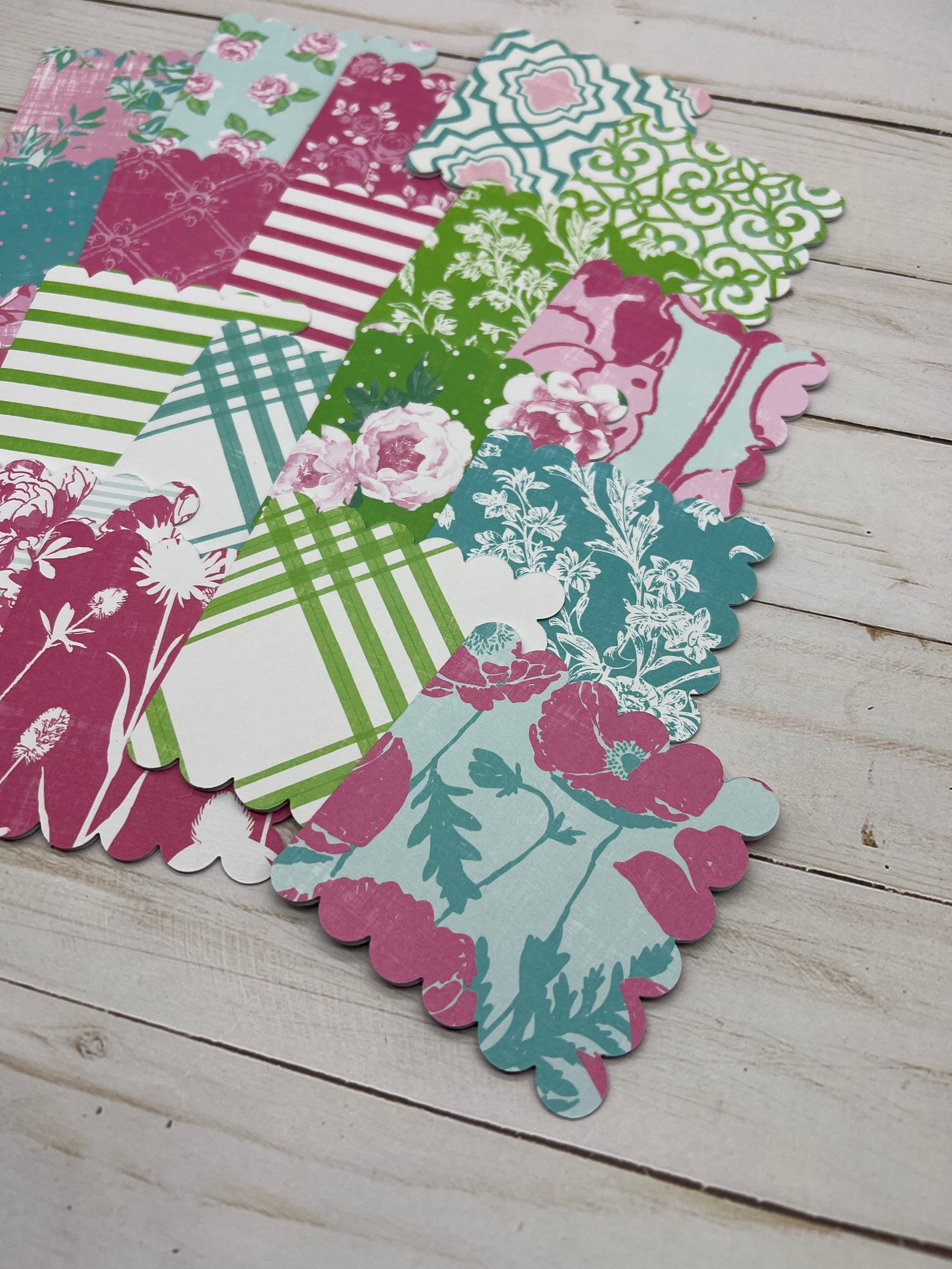 Assorted Note Cards Set of 20 Mini Scalloped Notecards 3x3 - Etsy