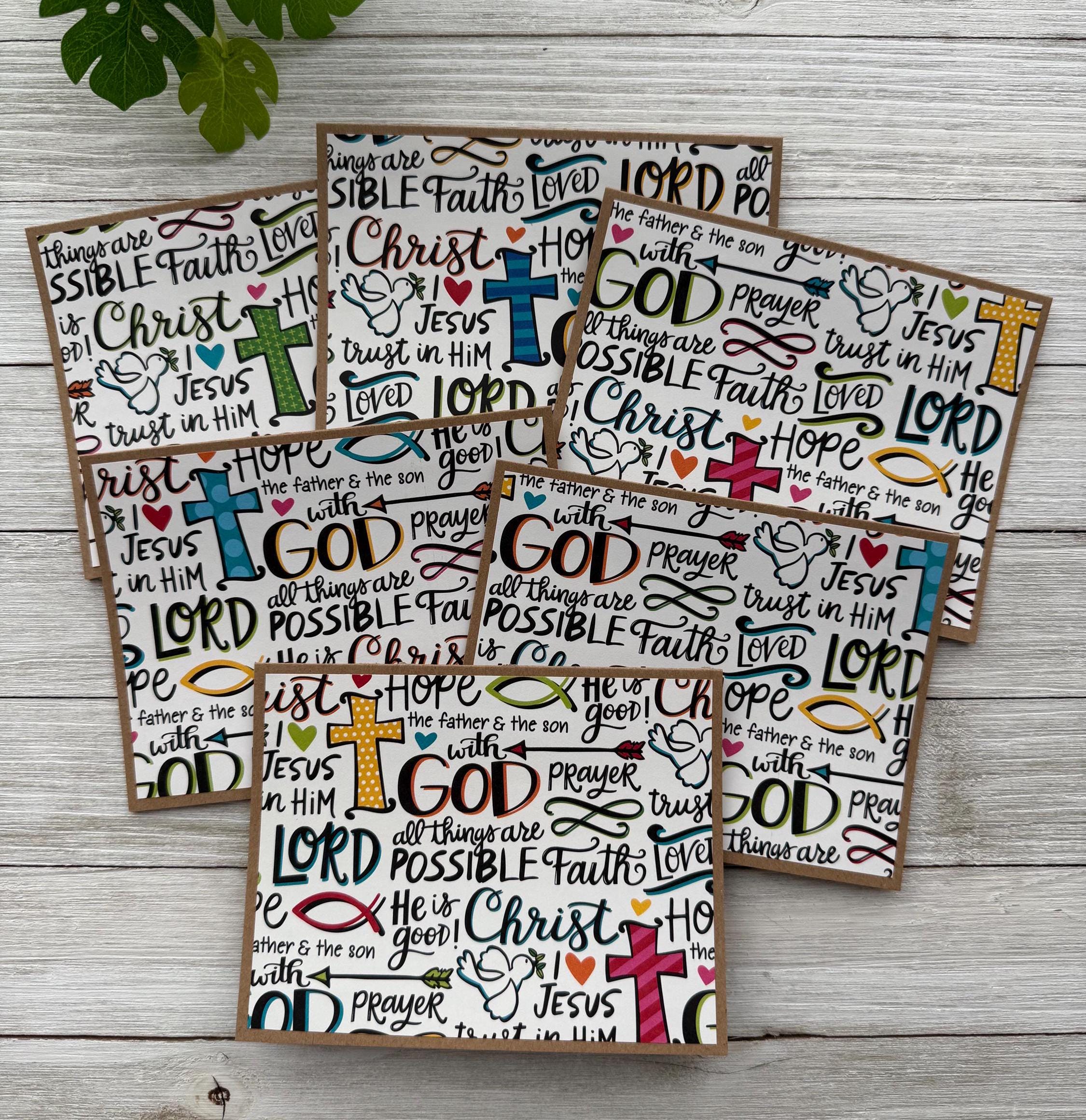 Handmade Note Cards Set of 6 ~ Bible Verse ~ Faith ~ Prayers ~ All ...