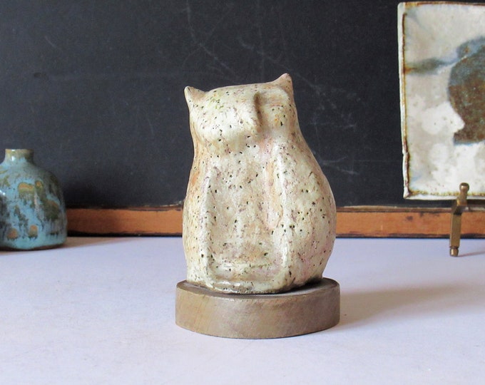 Mid Century Owl Cubist Sculpture Vintage Pottery, Modernist Pottery ...